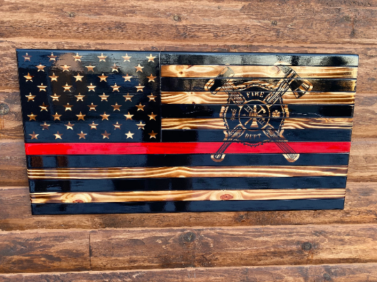 Thin Red Line Firefighter Cross Ax and Sledge Hammer, Custom ...